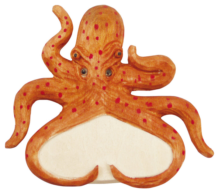 Magnet Oktopus aus Holz mit Gravurfeld Nr. 4208 | Spangler Holzwaren